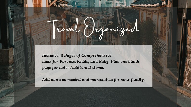 EDITABLE Travel Packing List Printable and Template, Printable PDF ...