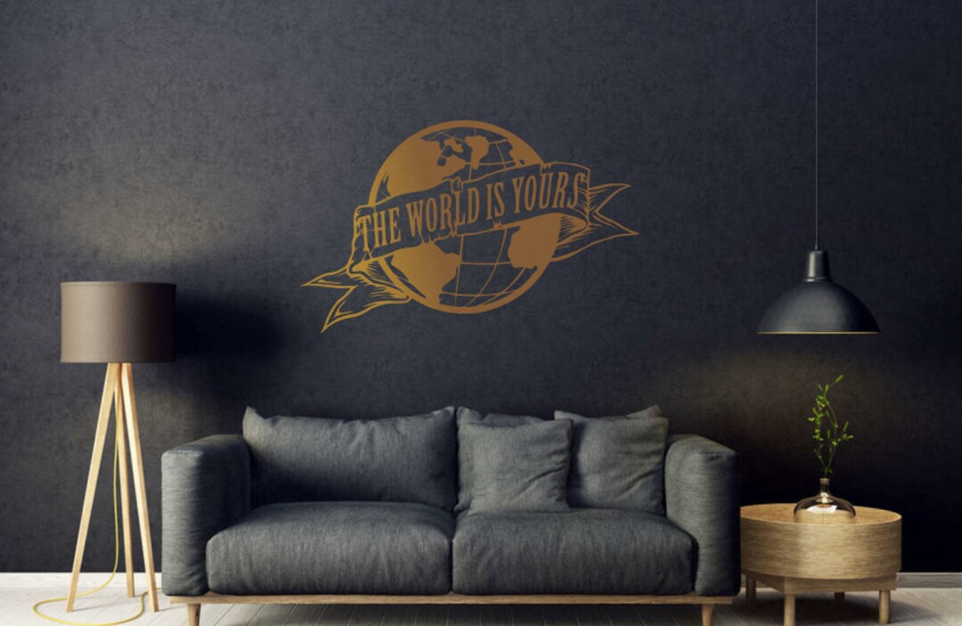 The World is Yours, Scarface Wall Vinyl Decal Water Proof, 22 Inches - Etsy