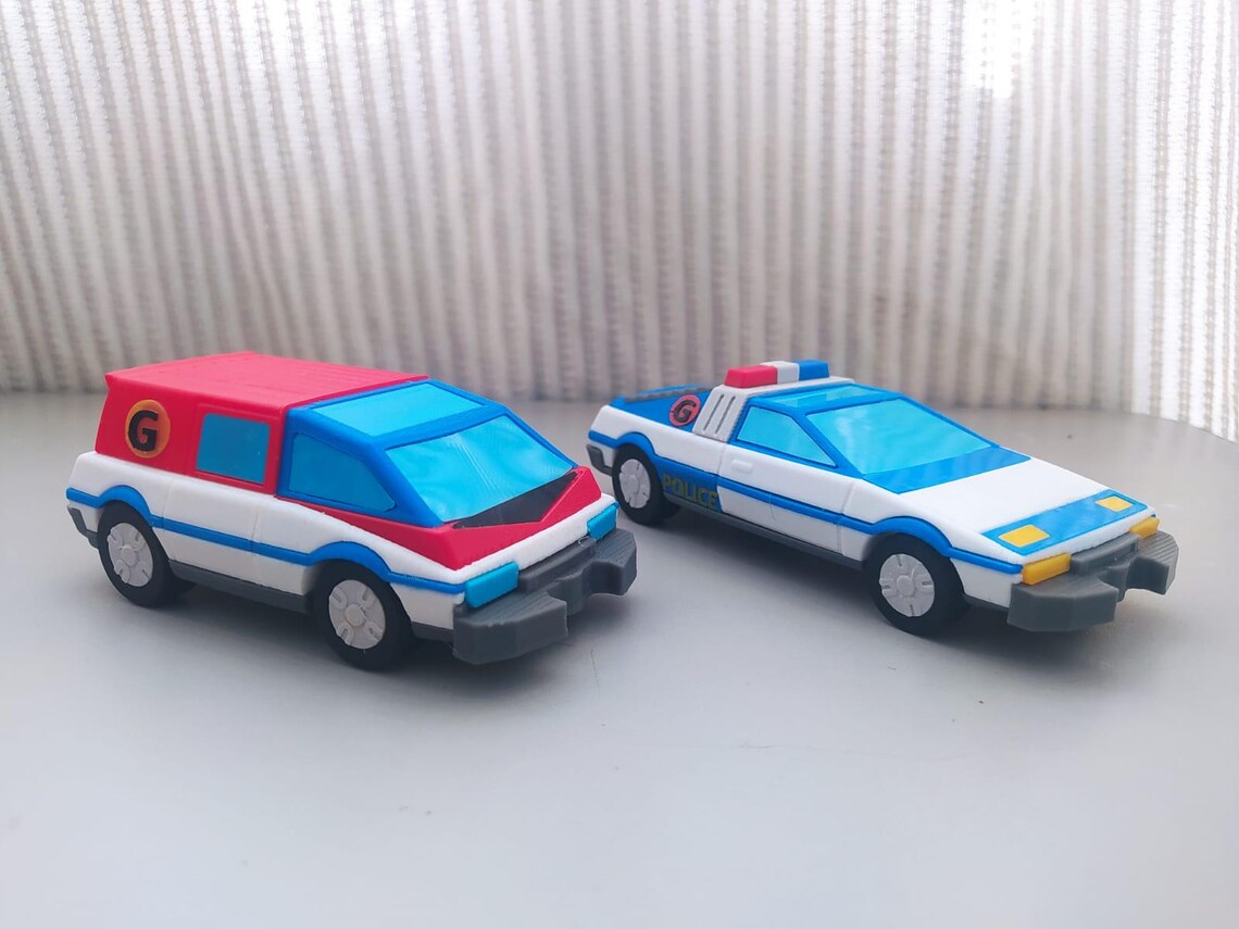 Inspector Gadget 3D Print Model Car Set: Gadgetmobile & Van (1/24 Scale ...
