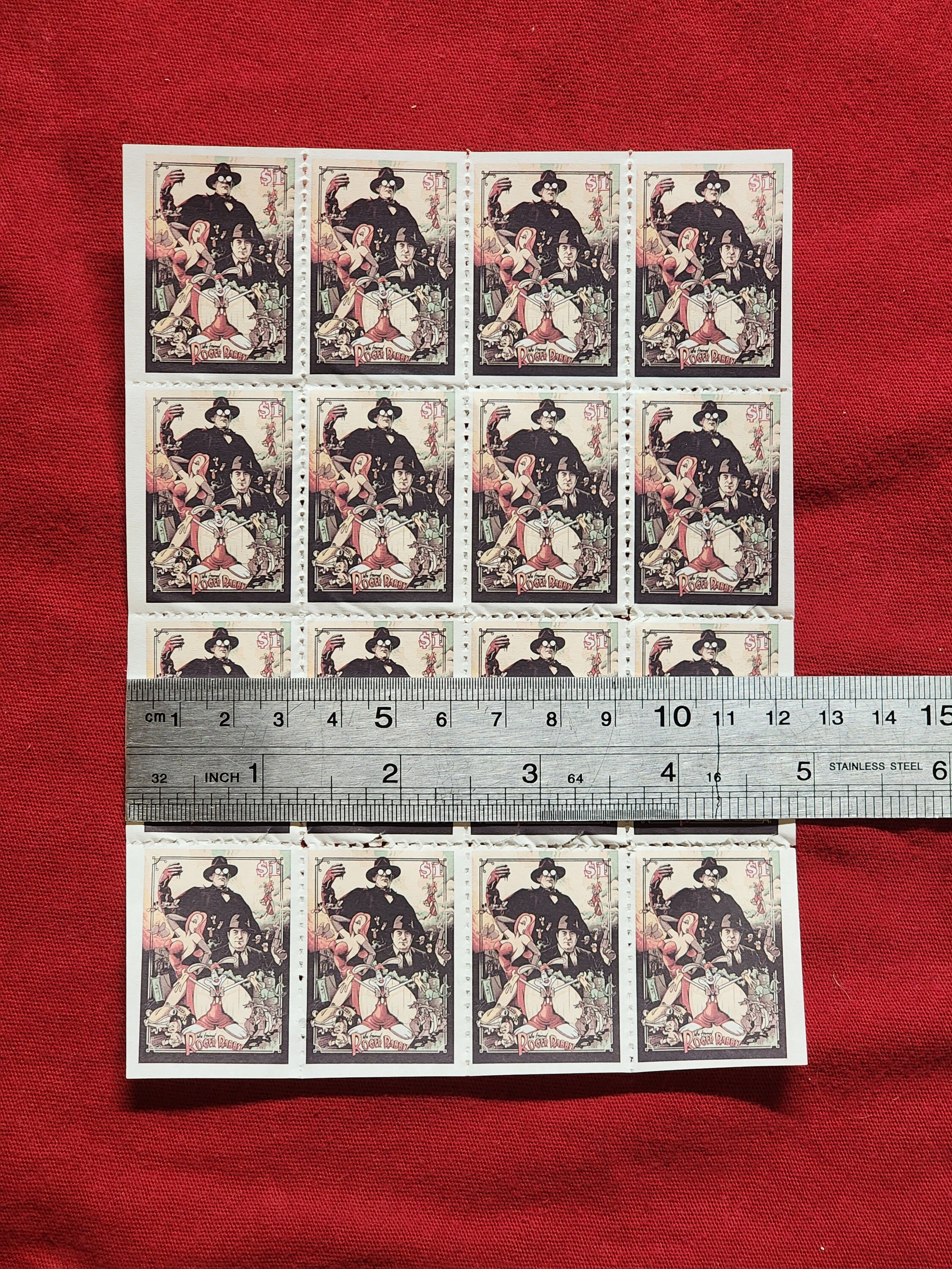 Roger Rabbit Stamp Sheets X 16 Pcs - Etsy
