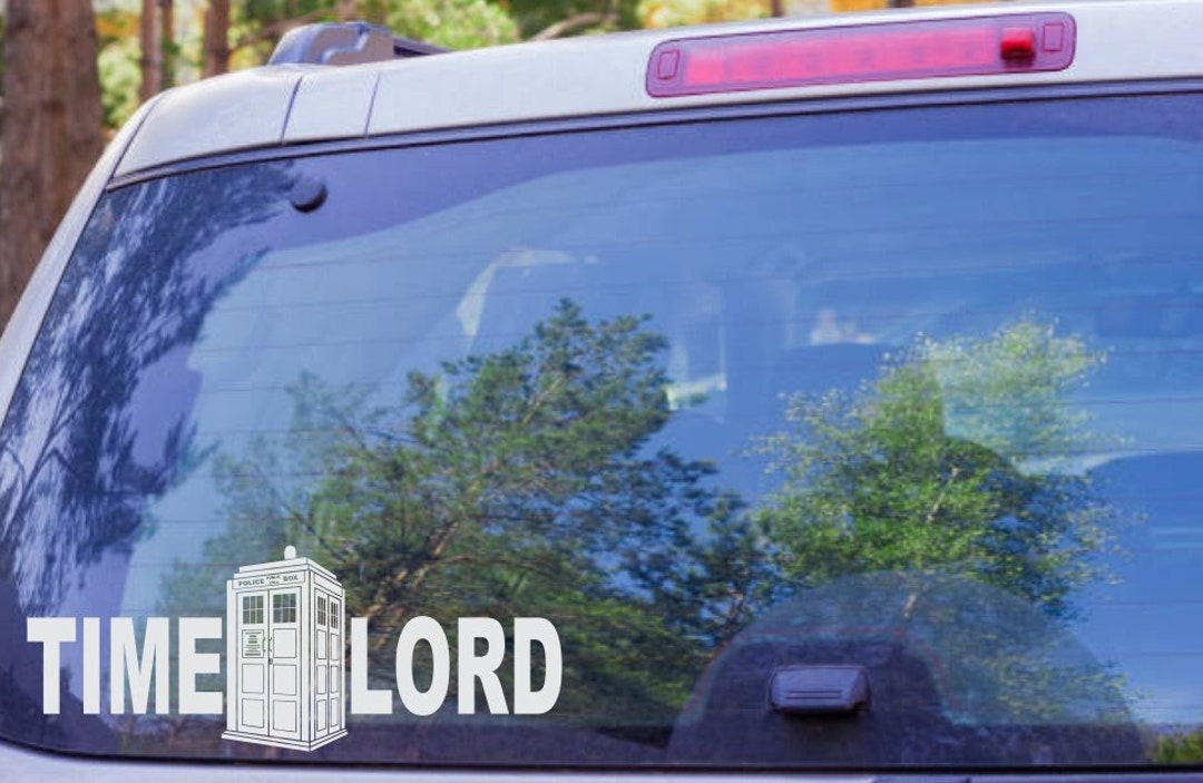 Time Lord TARDIS Window Car Vinyl Decal Water Proof, 10 Inches - Etsy