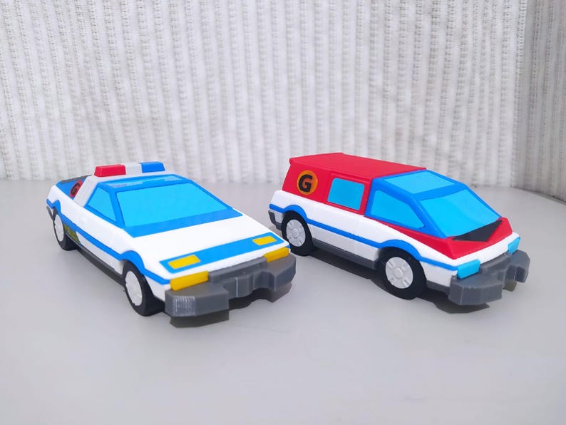 Inspector Gadget 3D Print Model Car Set: Gadgetmobile & Van (1/24 Scale ...