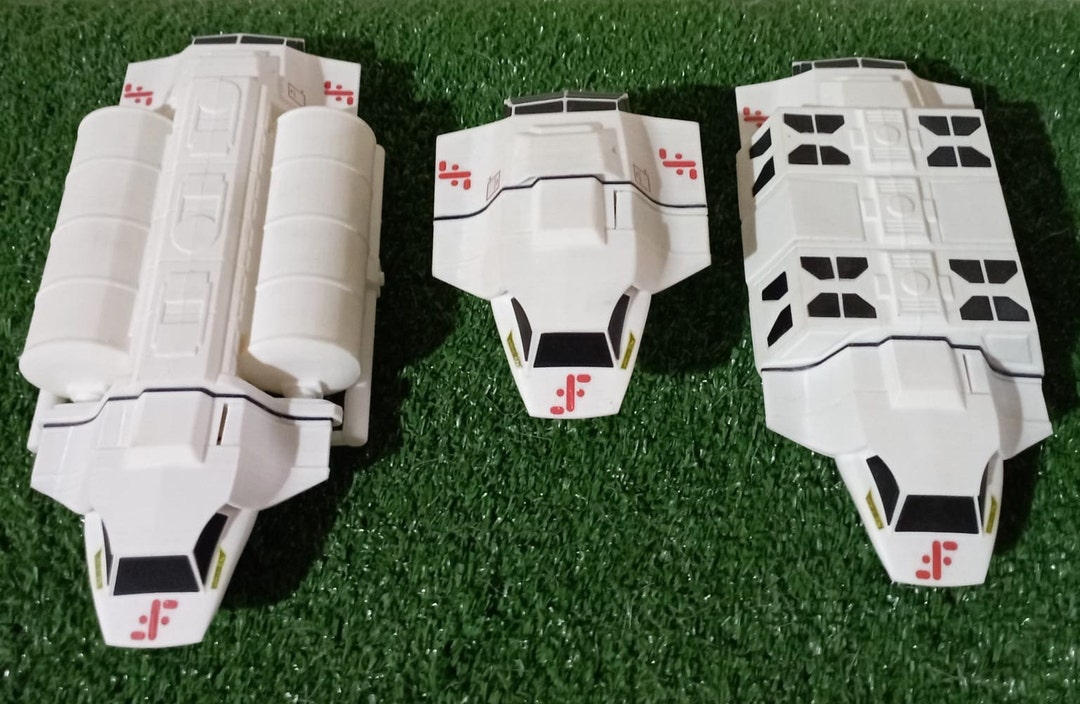 V Visitors Ships Set X3 Scale 1/32 Model With Open Gates and Air Bases ...