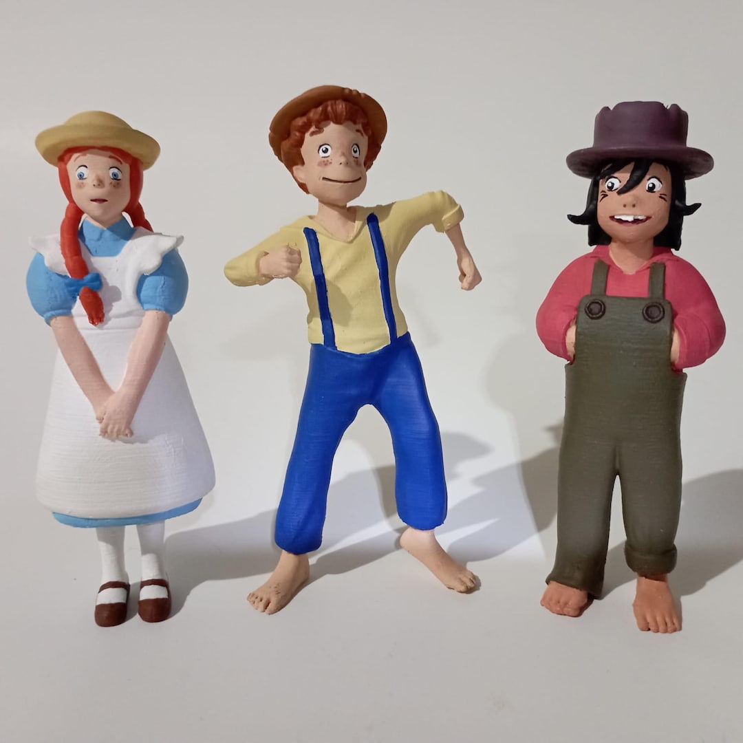 Tom Sawyer, Huckleberry Finn and Becky Thatcher 5' Inches 3D Model ...