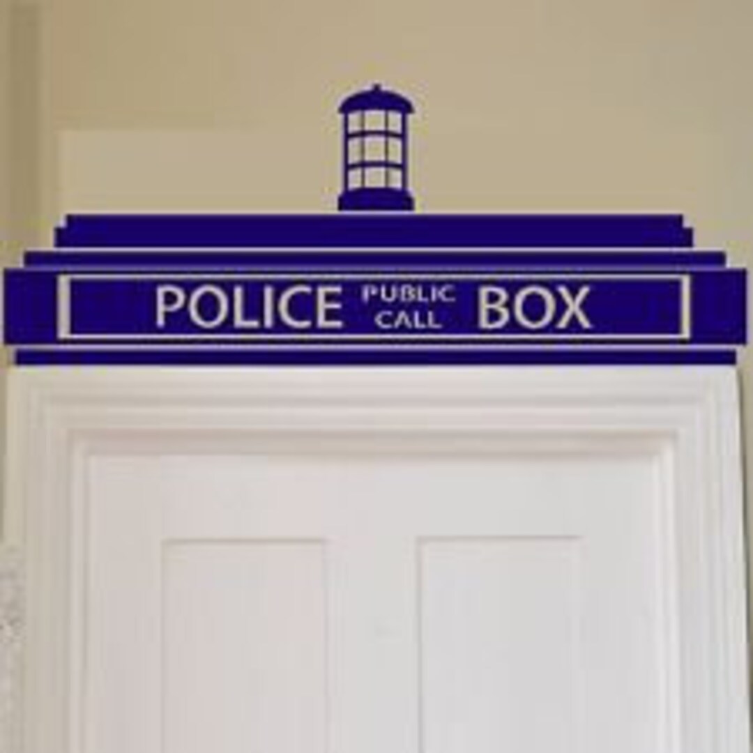 TARDIS Top Door Vinyl Decal Water Proof, 22 Inches - Etsy