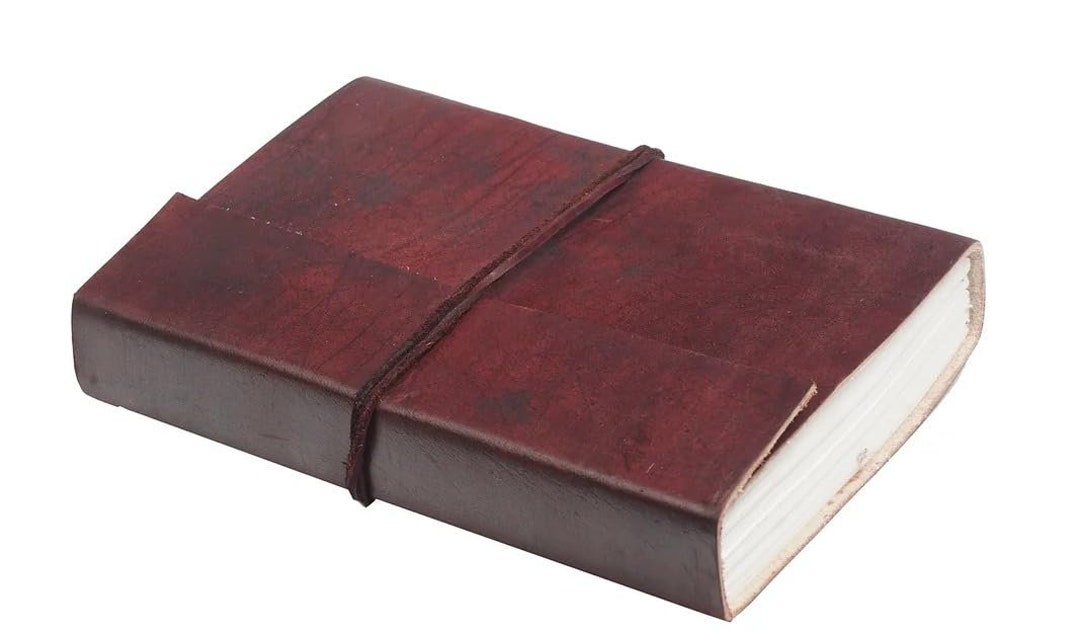 Rustic Brown Vintage Leather Bound Writing Book Notebook Diary Journal ...