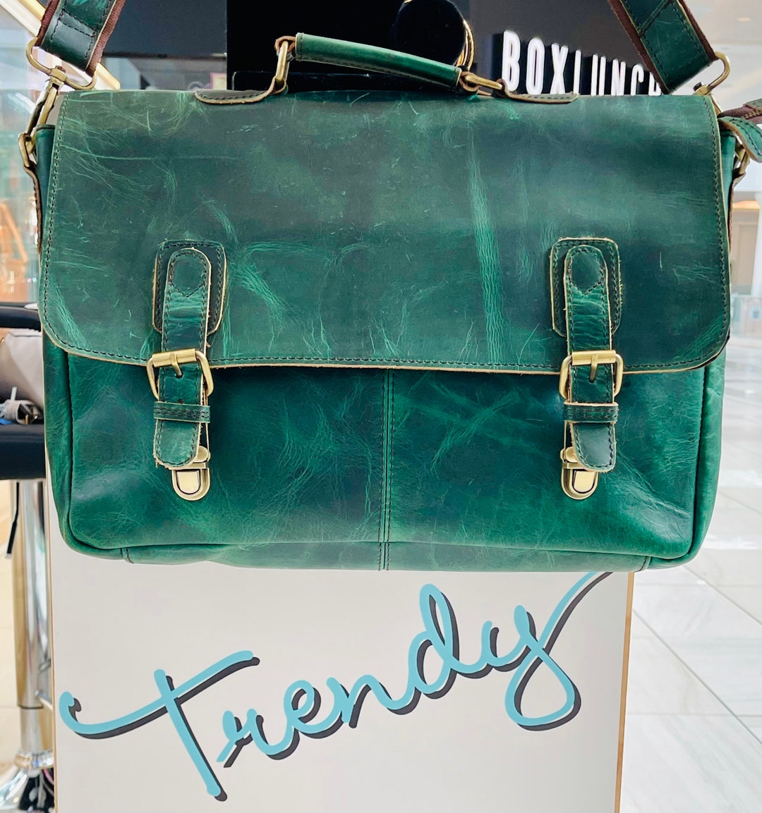 Father's Day Gift, Leather Laptop Bag, Briefcase, Crossbody Messenger ...