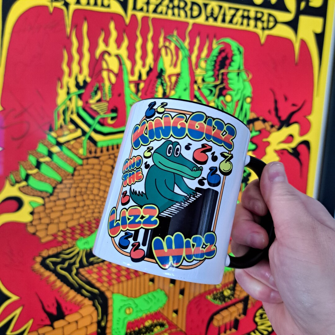 King Gizz and Lizz Wizz Piano Gator Mug King Gizzard & the Lizard ...