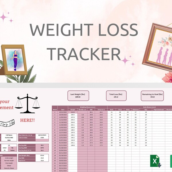 Weight Loss Progress - Etsy