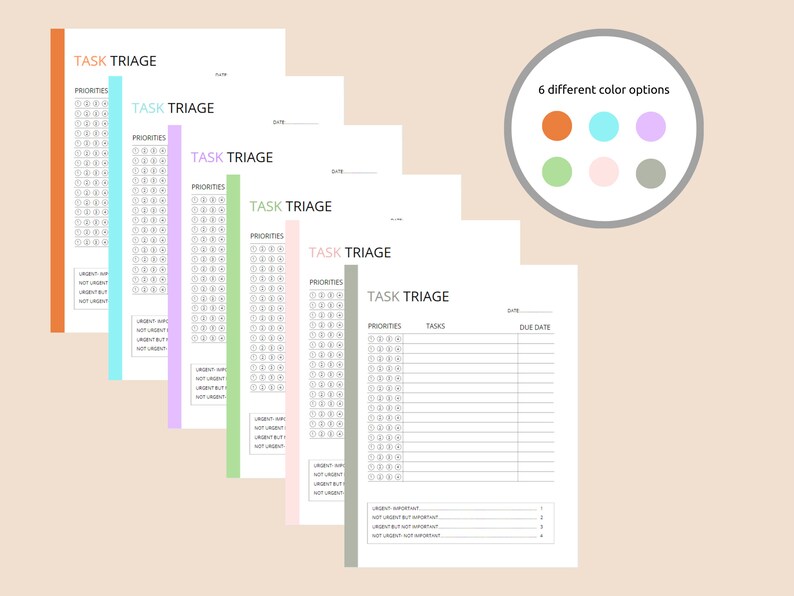 Task Triage, Task List, Advanced Task List, Task List Priority, Task ...