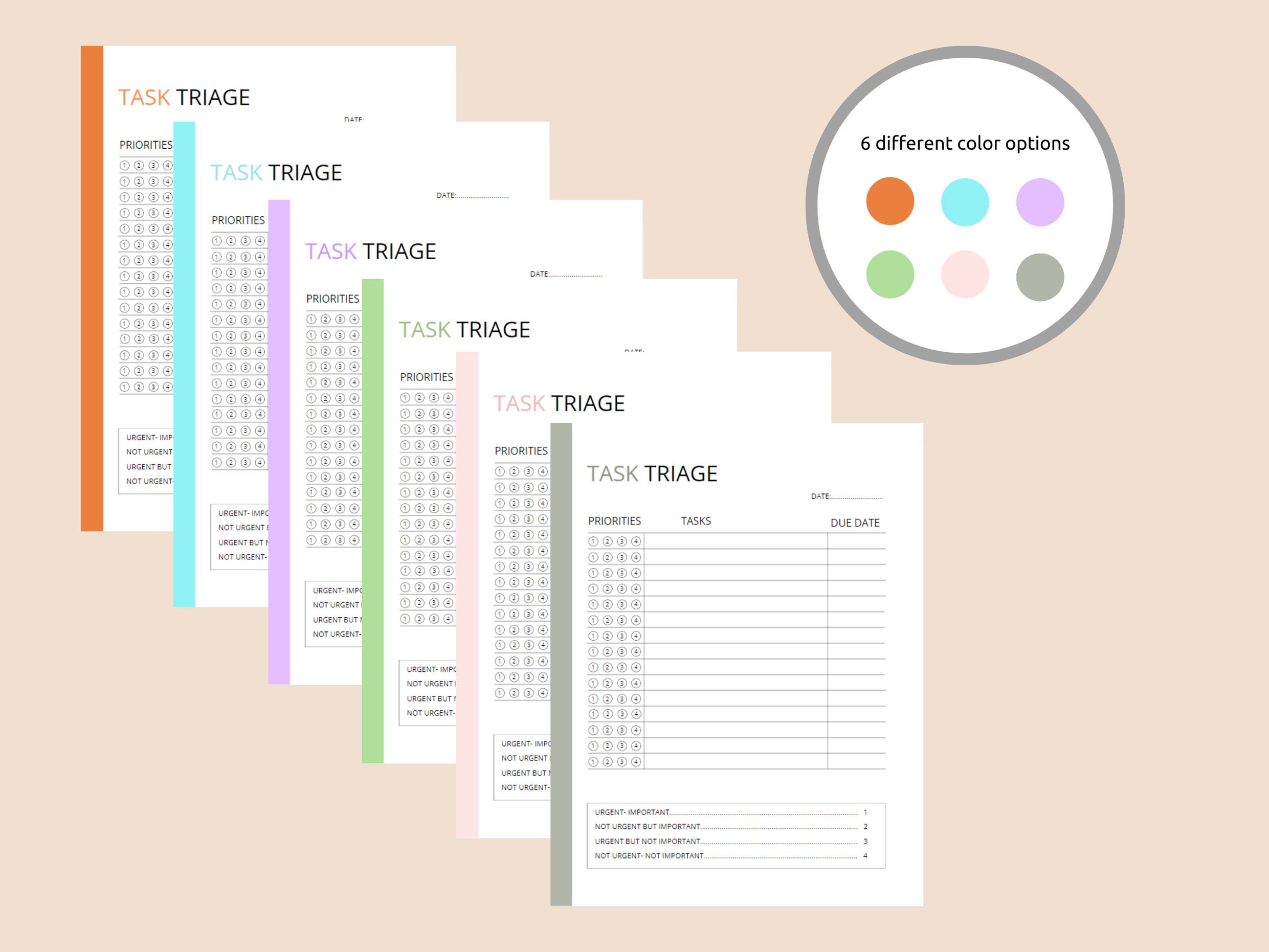 Task Triage, Task List, Advanced Task List, Task List Priority, Task ...