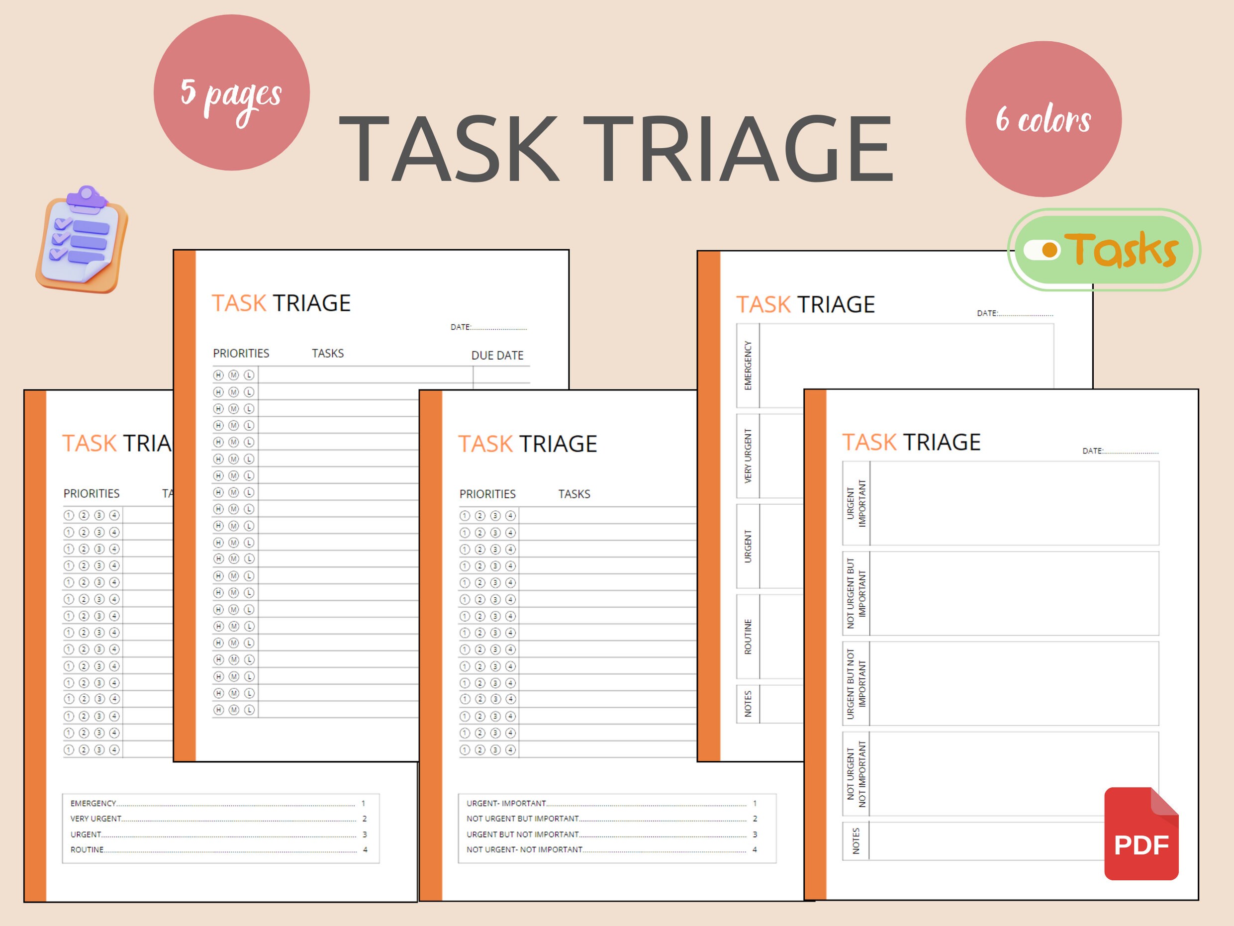 Task Triage, Task List, Advanced Task List, Task List Priority, Task ...