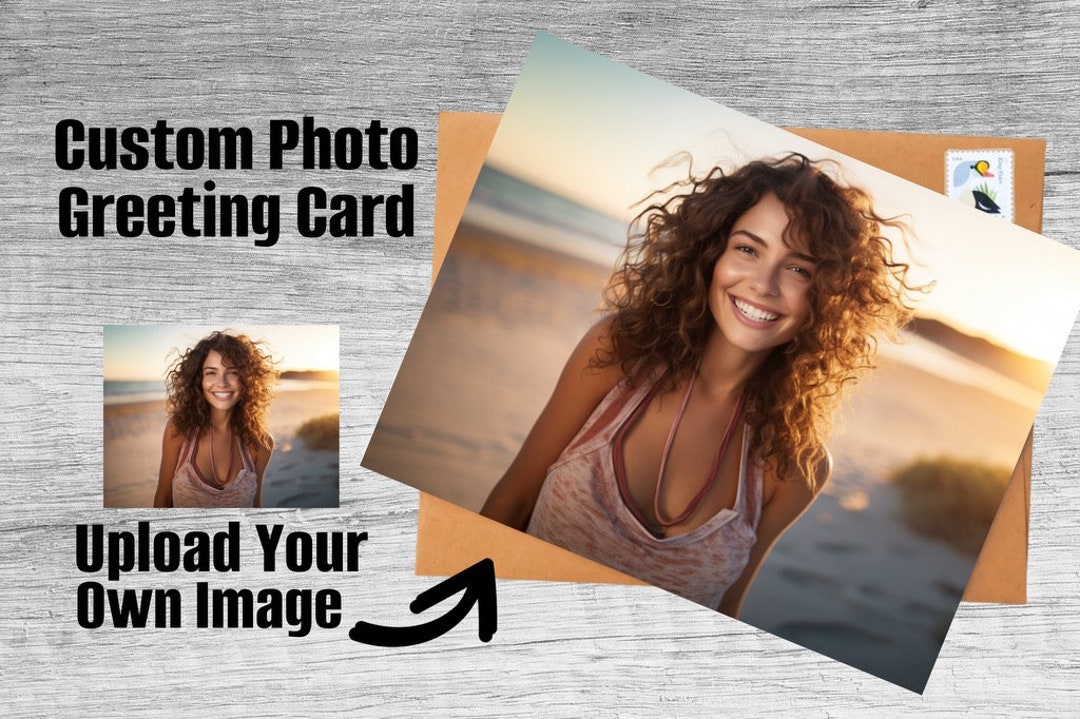 Custom Photo Greeting Card Personalized With A Hand Written Note And