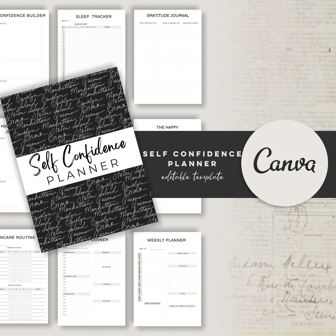 Printable Self Confidence Planner Self Confidence Self Confidence ...