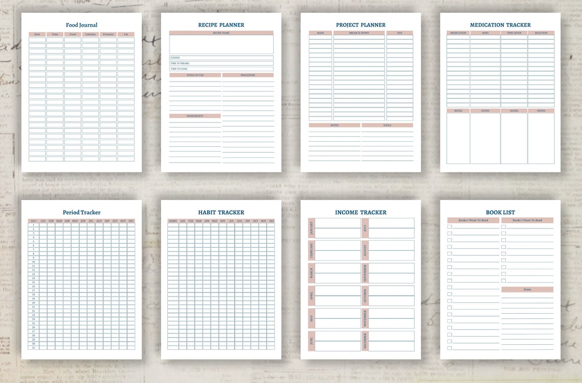 Printable Life Planner Life Balance Modern Life Planner Checklist Life ...