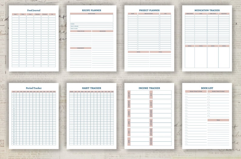 Printable Life Planner Life Balance Modern Life Planner Checklist Life ...