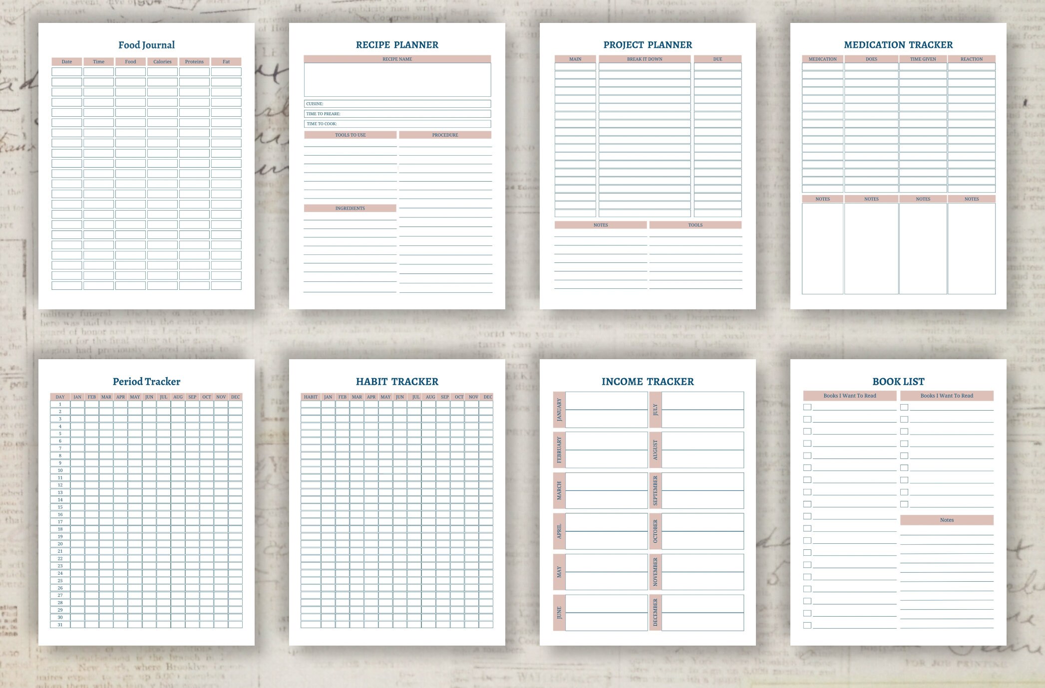 Printable Life Planner Life Balance Modern Life Planner Checklist Life ...