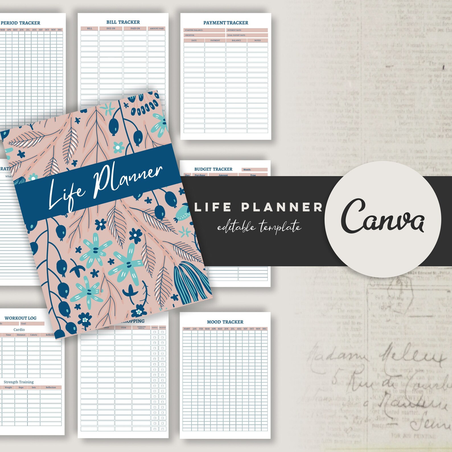 Printable Life Planner Life Balance Modern Life Planner Checklist Life ...