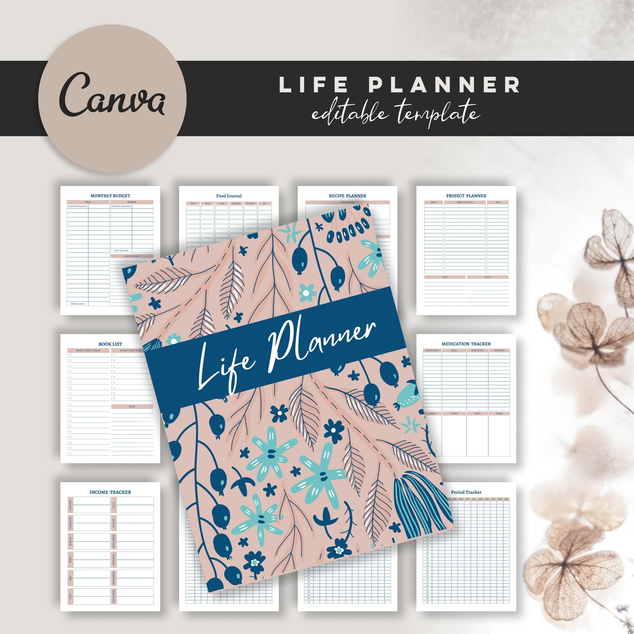 Printable Life Planner Life Balance Modern Life Planner Checklist Life ...