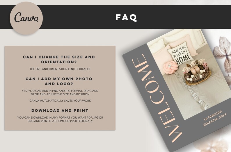 AIRBNB WELCOME BOOK, Printable Real Estate Brochure Aesthetic House ...