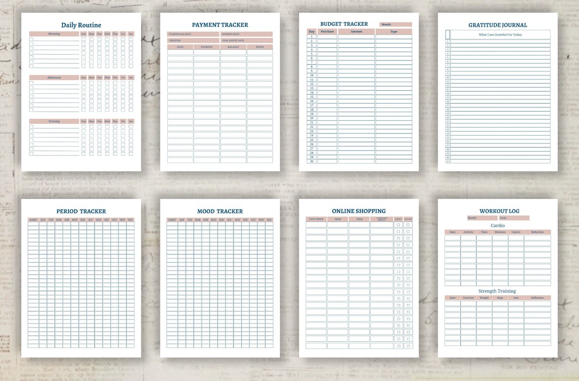 Printable Life Planner Life Balance Modern Life Planner Checklist Life ...