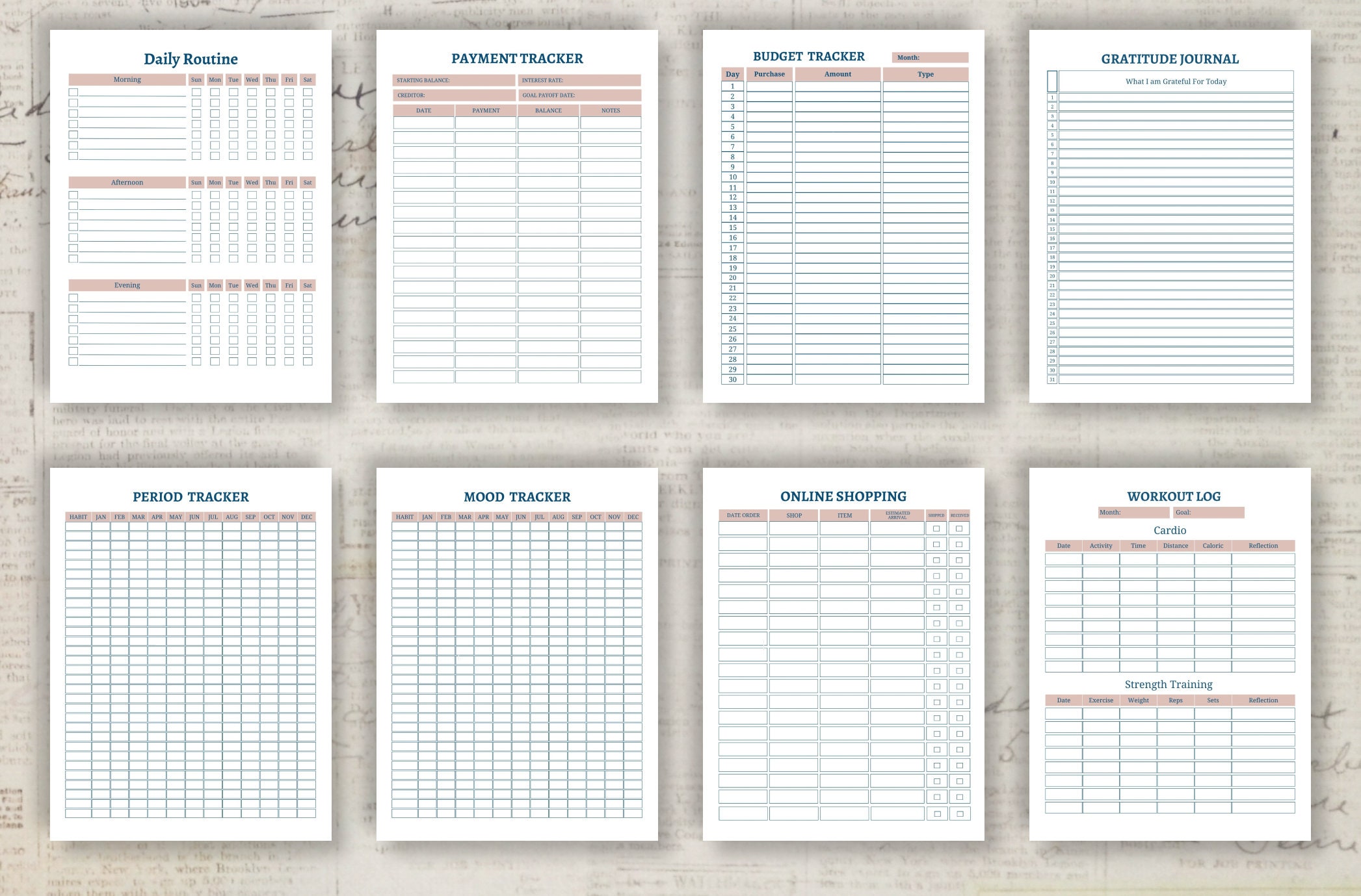 Printable Life Planner Life Balance Modern Life Planner Checklist Life ...