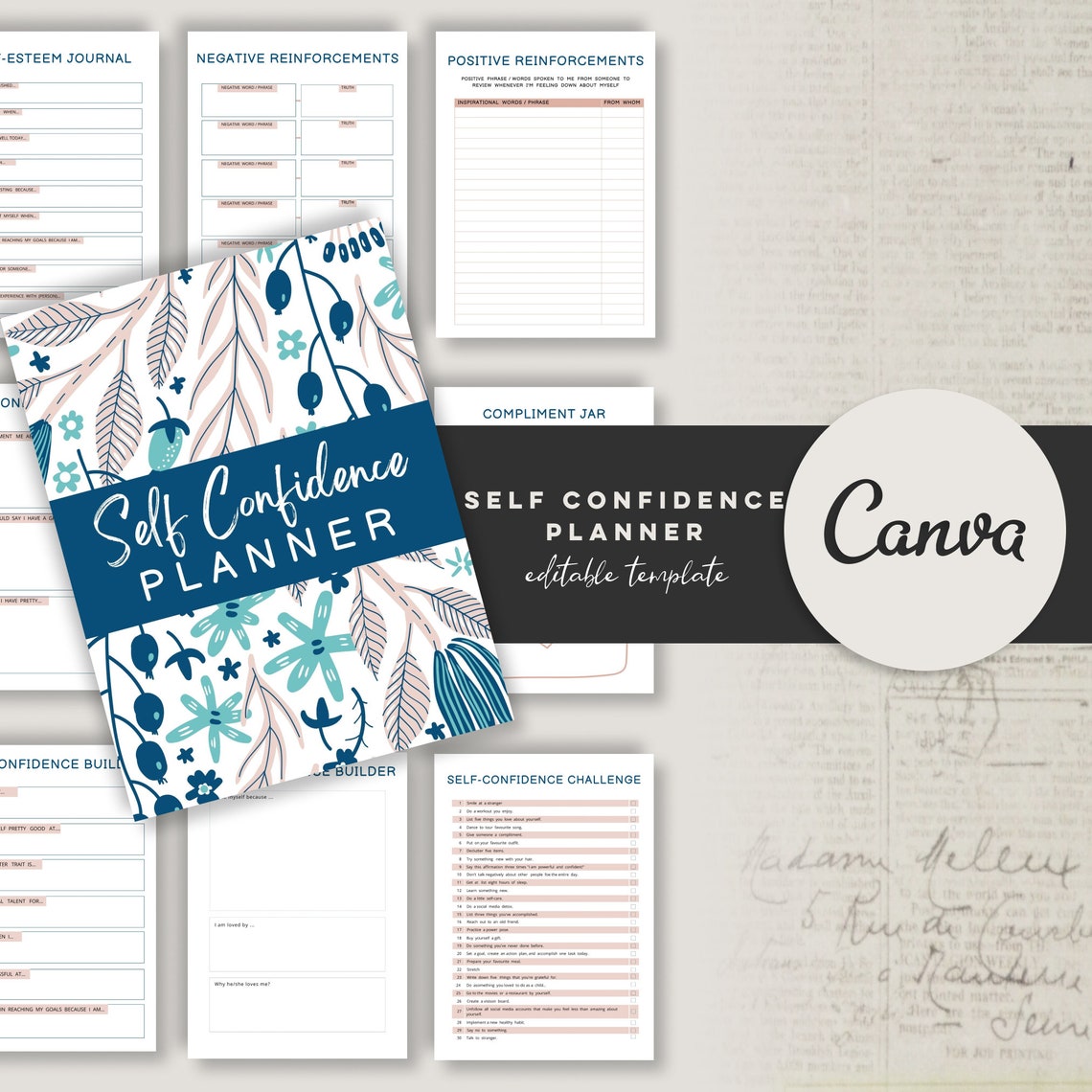 Printable Self Confidence Planner Self Confidence Self Confidence ...