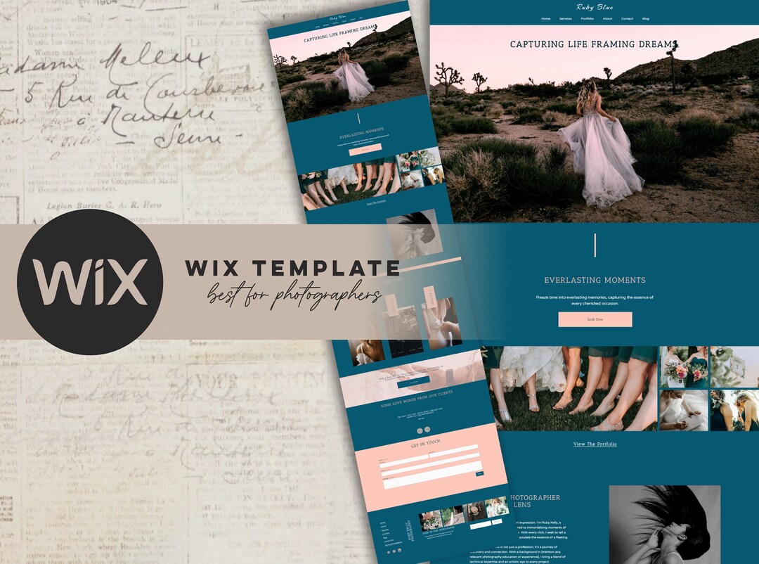 Wix Photography Website Template Professional Wix Website Design for ...