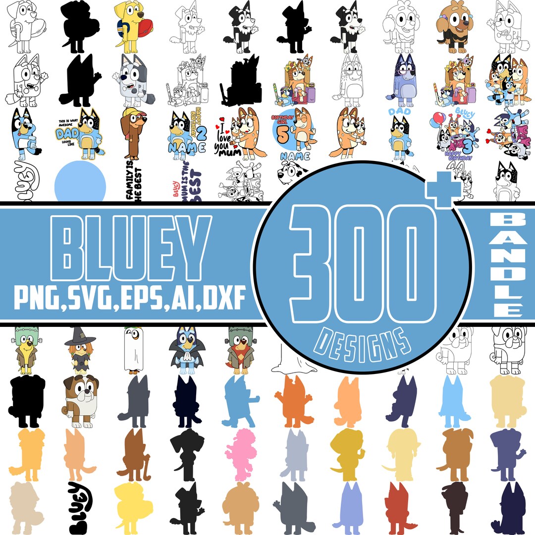 Bluey Bundle ,bluey Svg ,bluey Png ,bluey File Digital - Etsy