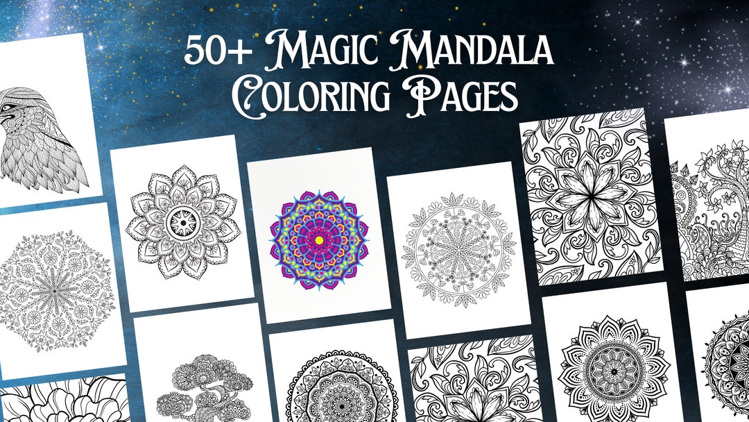 Mandala Coloring Pages, Coloring Book Pages of Magic Mandala Patterns ...