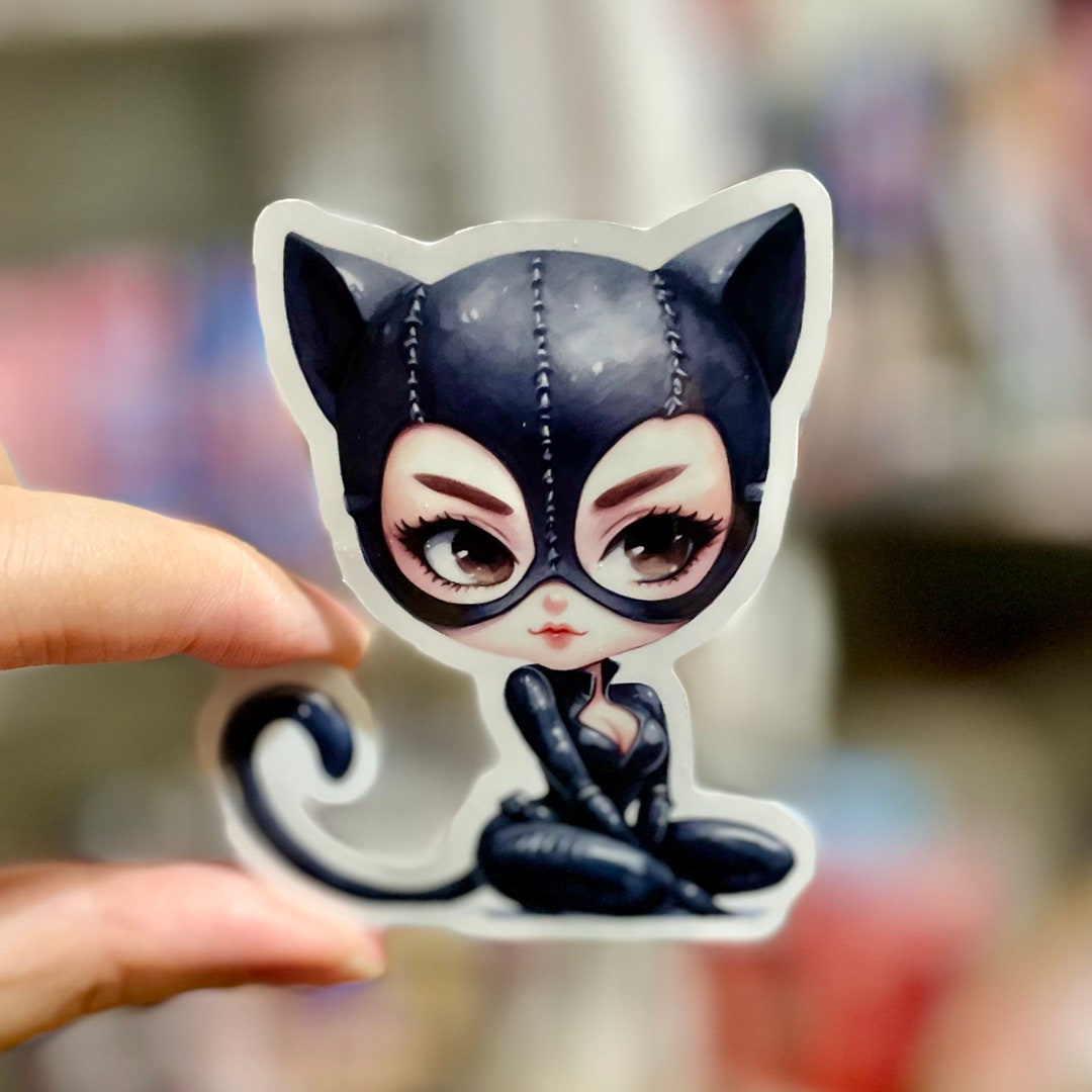 Catwoman Chibi Sticker - Etsy