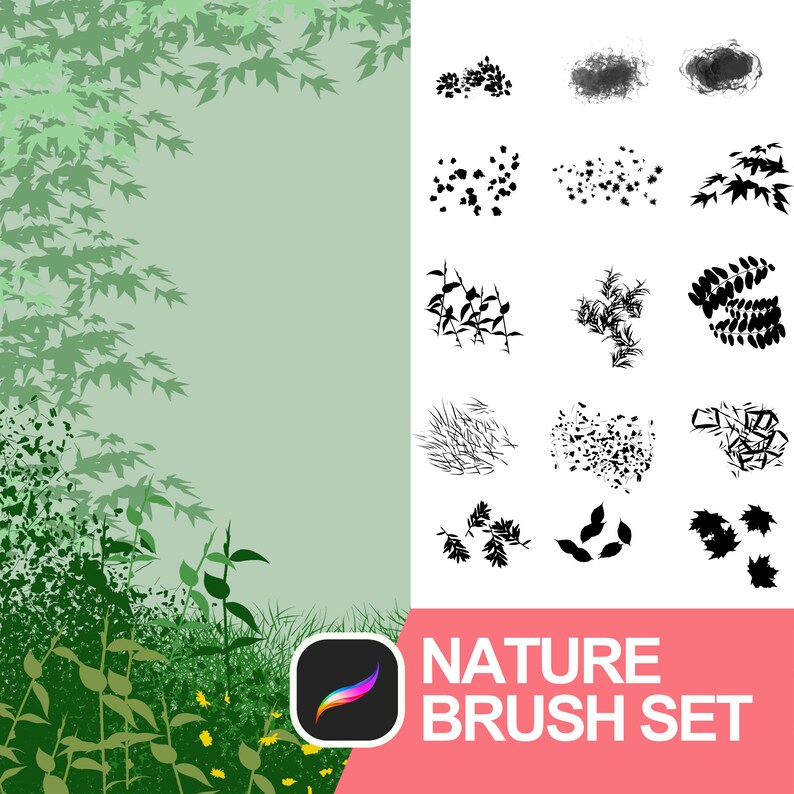 29 Procreate Nature Texture Brushes - Etsy