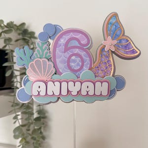 Mermaid Caketopper - Birthday - Caketopper - Mermaid Birthday - Under ...