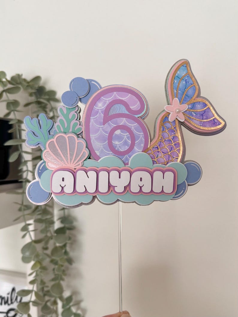 Mermaid Caketopper - Birthday - Caketopper - Mermaid Birthday - Under ...