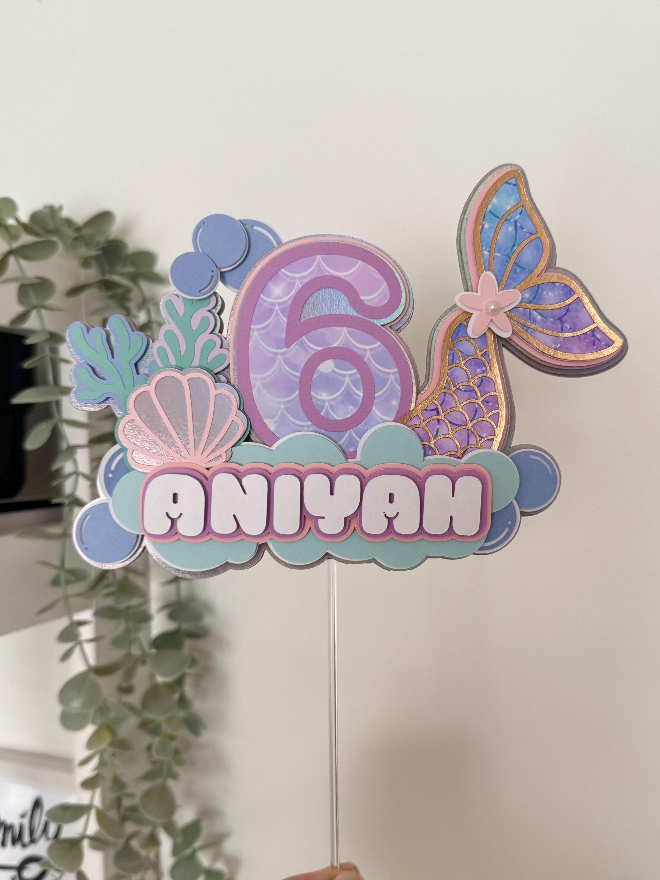 Mermaid Caketopper - Birthday - Caketopper - Mermaid Birthday - Under ...