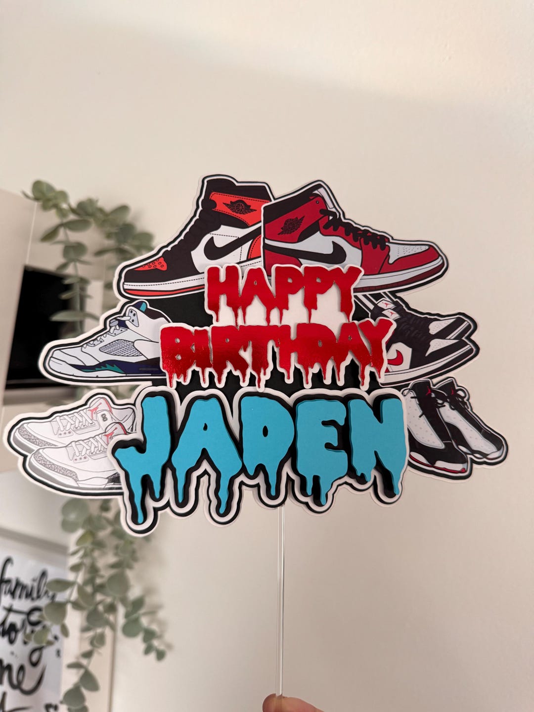 Jordan Caketopper - Birthday - Caketopper - Jordan Shoes - Etsy