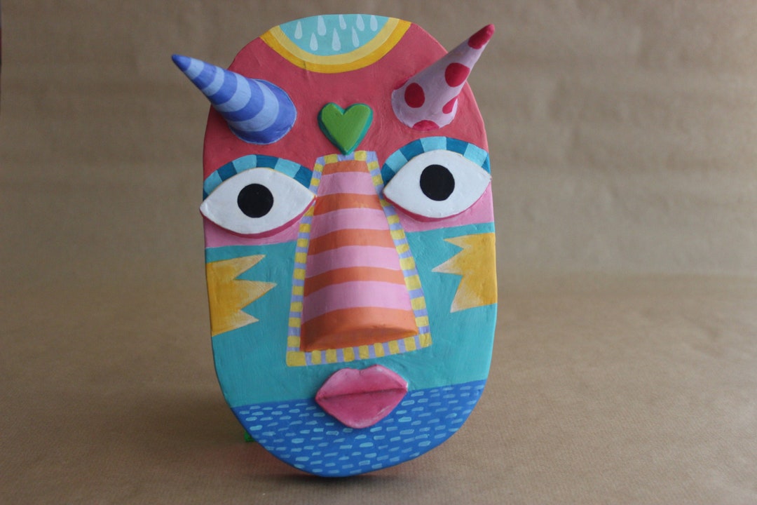 Mask to Decorate, Colored Mask, Wall Decoration, Handmade Decoration ...