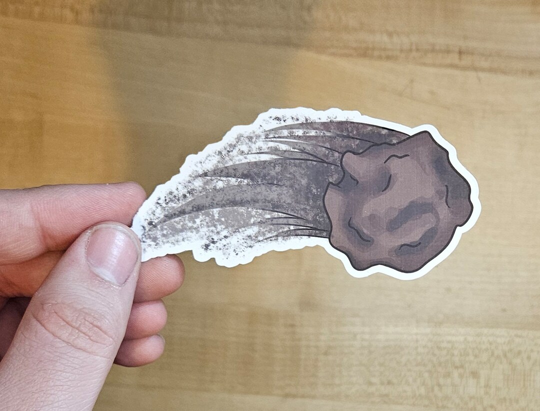 Shooting Star Meteor Celestial Space Rock Sticker, Astrology Asteroid ...