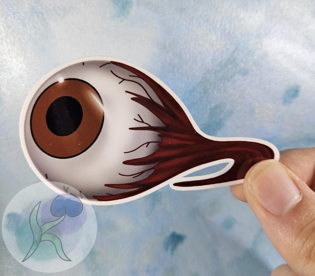 Creepy Eyeball Halloween Vinyl Sticker - Etsy