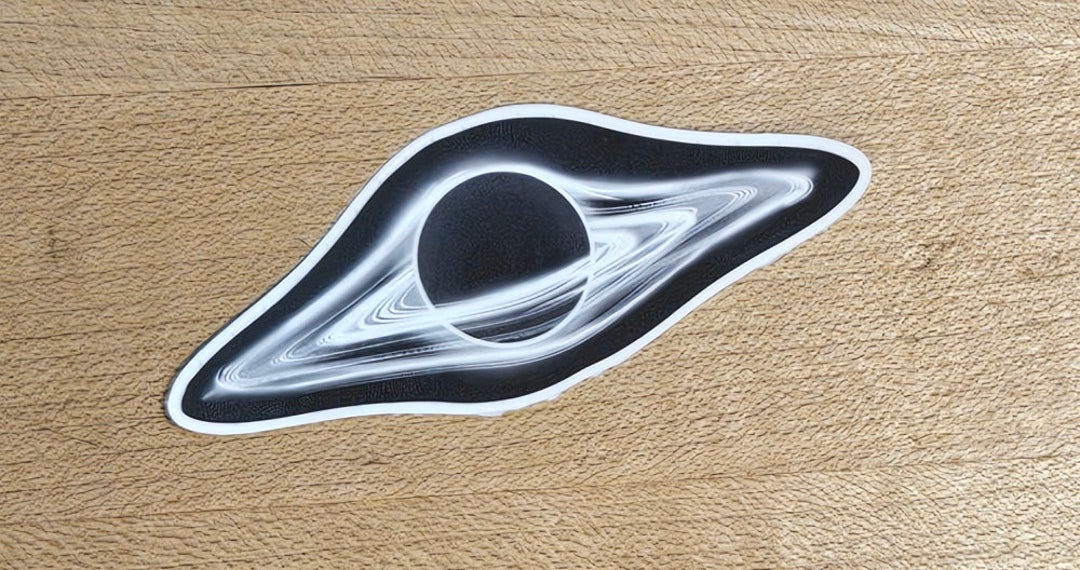 Mysterious Spiral Black Hole Sticker, Astronomy Space Anomaly Cosmic ...