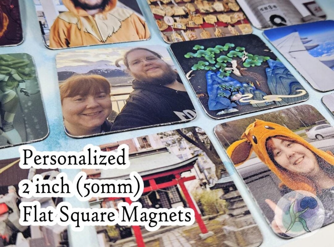 Custom Square Flat Photo Magnets - Personalized 2x2" Fridge Magnets ...