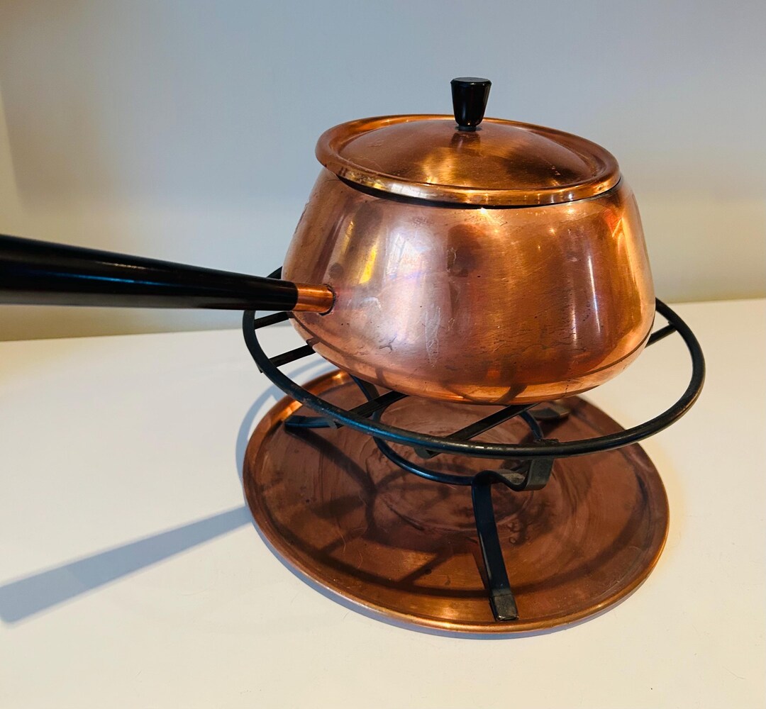 Vintage, Midcentury, Copper Fondue Pot, Stand and Tray. - Etsy