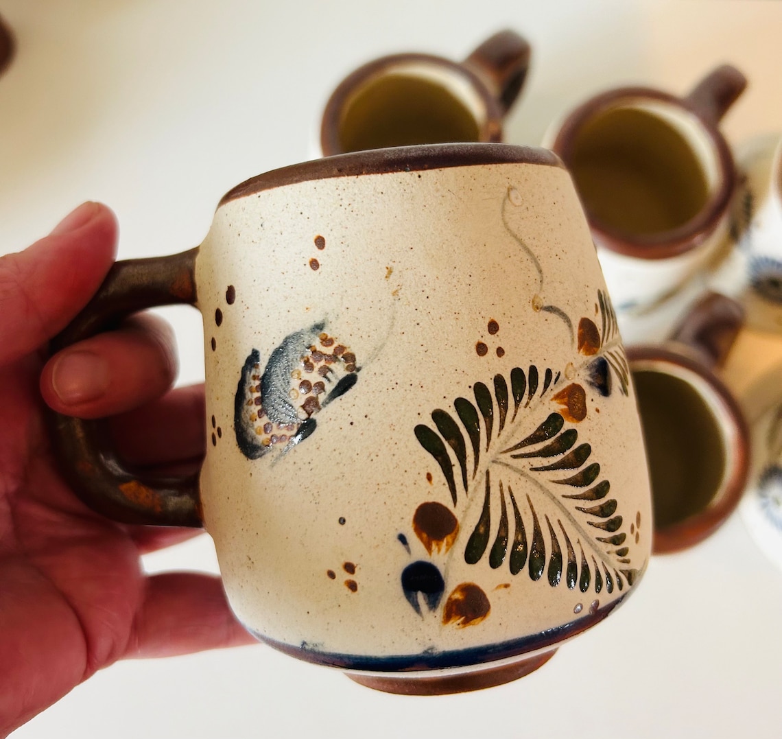 Set of 6, Handmade & Handpainted Artisan Mugs Made in Mexico. - Etsy