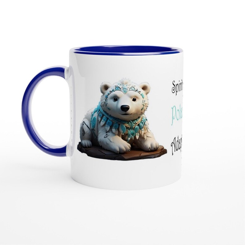 Polar Bear Mug, Spirit Animal Polar Bear Mug, Adaptability, Native ...