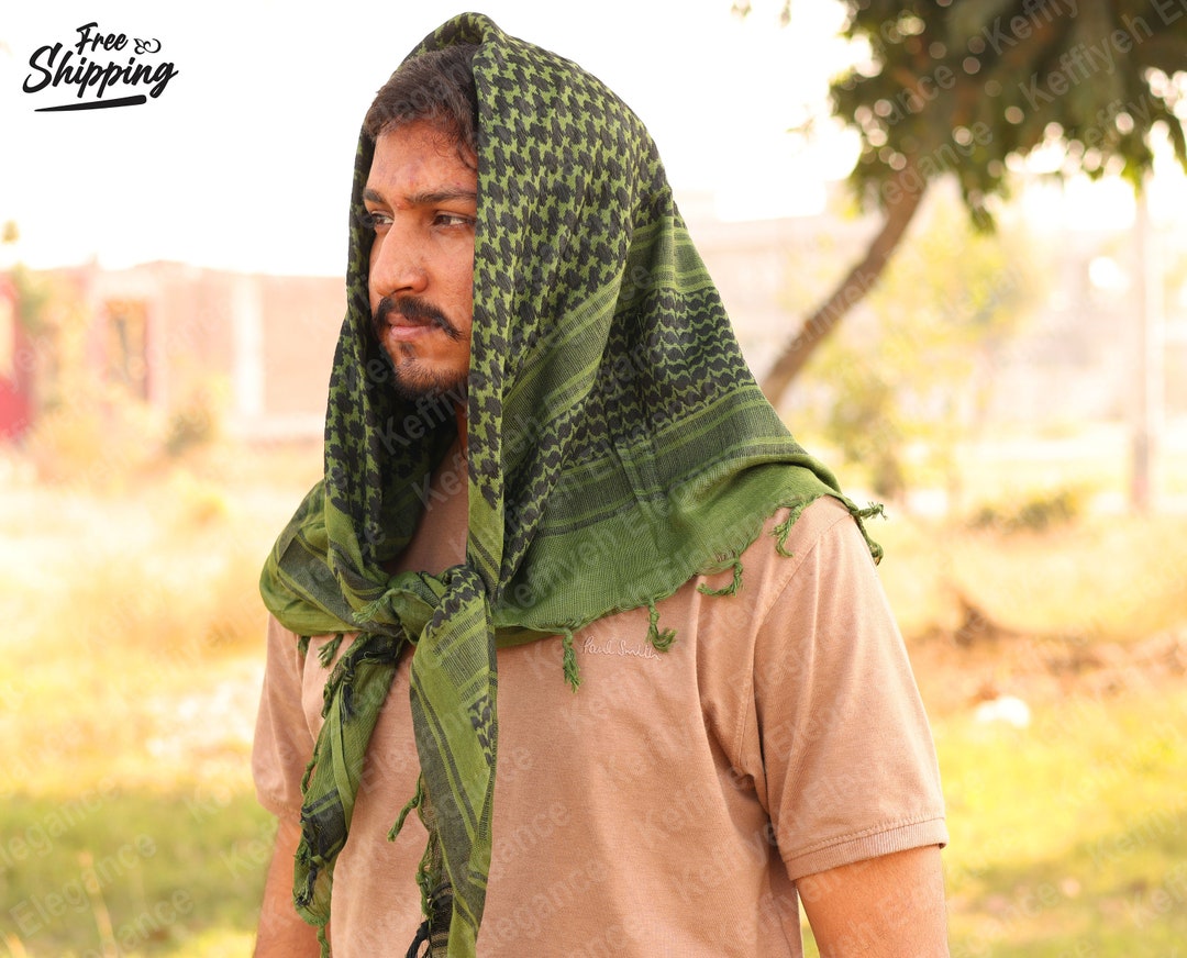 Traditional Palestinian Keffiyeh, Arab Style Arafat Hatta Shemagh Scarf ...