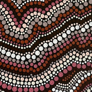 Pink Black Aboriginal-inspired Art Set of 3 - Digital Print Art by Luke ...