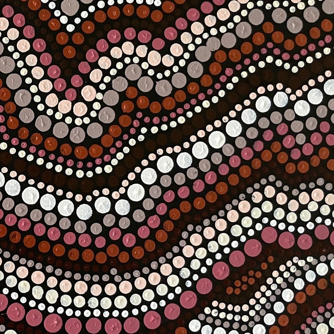 Pink Black Aboriginal-inspired Art Set of 3 - Digital Print Art by Luke ...