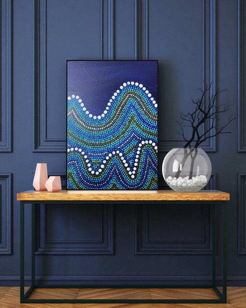 Blue Waves - Instant Download Australian Coastal Art, Contemporary ...