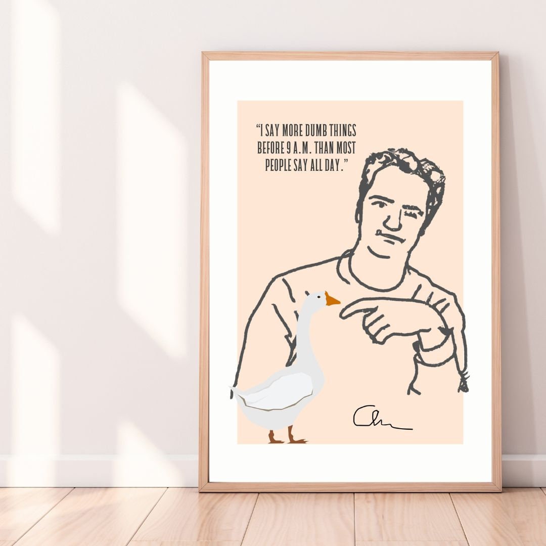 Chandler Bing Quote FRIENDS TV I Say More Dumb Things TV Series Funny ...
