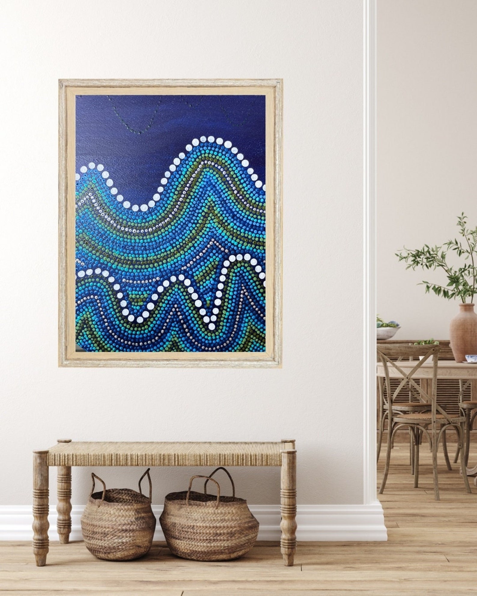 Blue Waves - Instant Download Australian Coastal Art, Contemporary ...